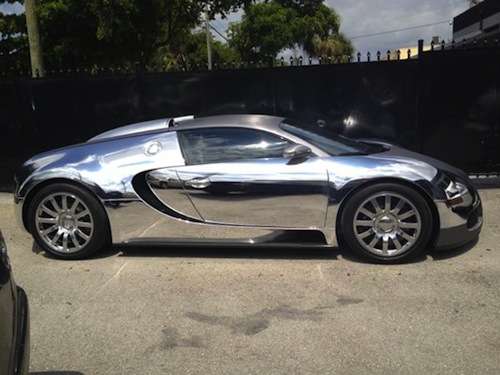 Rapper Flo Rida wraps Bugatti Veyron in chrome, then gets pulled over ...